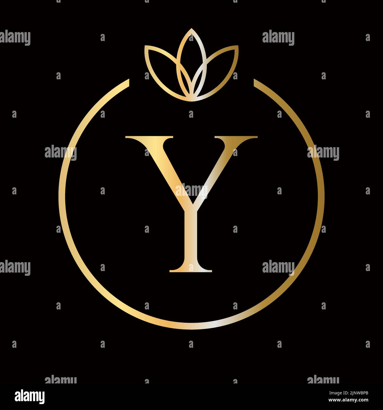 Initial Y letter luxury, beauty, ornament monogram logo for wedding ...