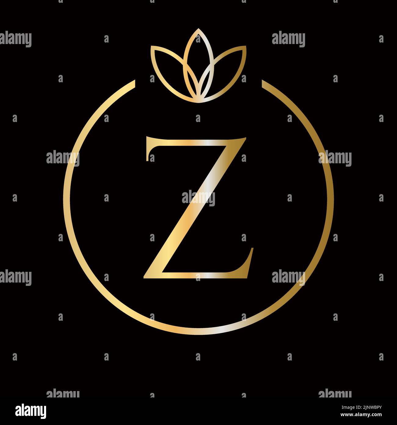 Initial Z letter luxury, beauty, ornament monogram logo for wedding ...