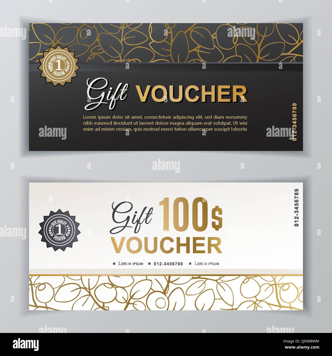 Vector gift voucher template. Universal flyer for business. luxury ...