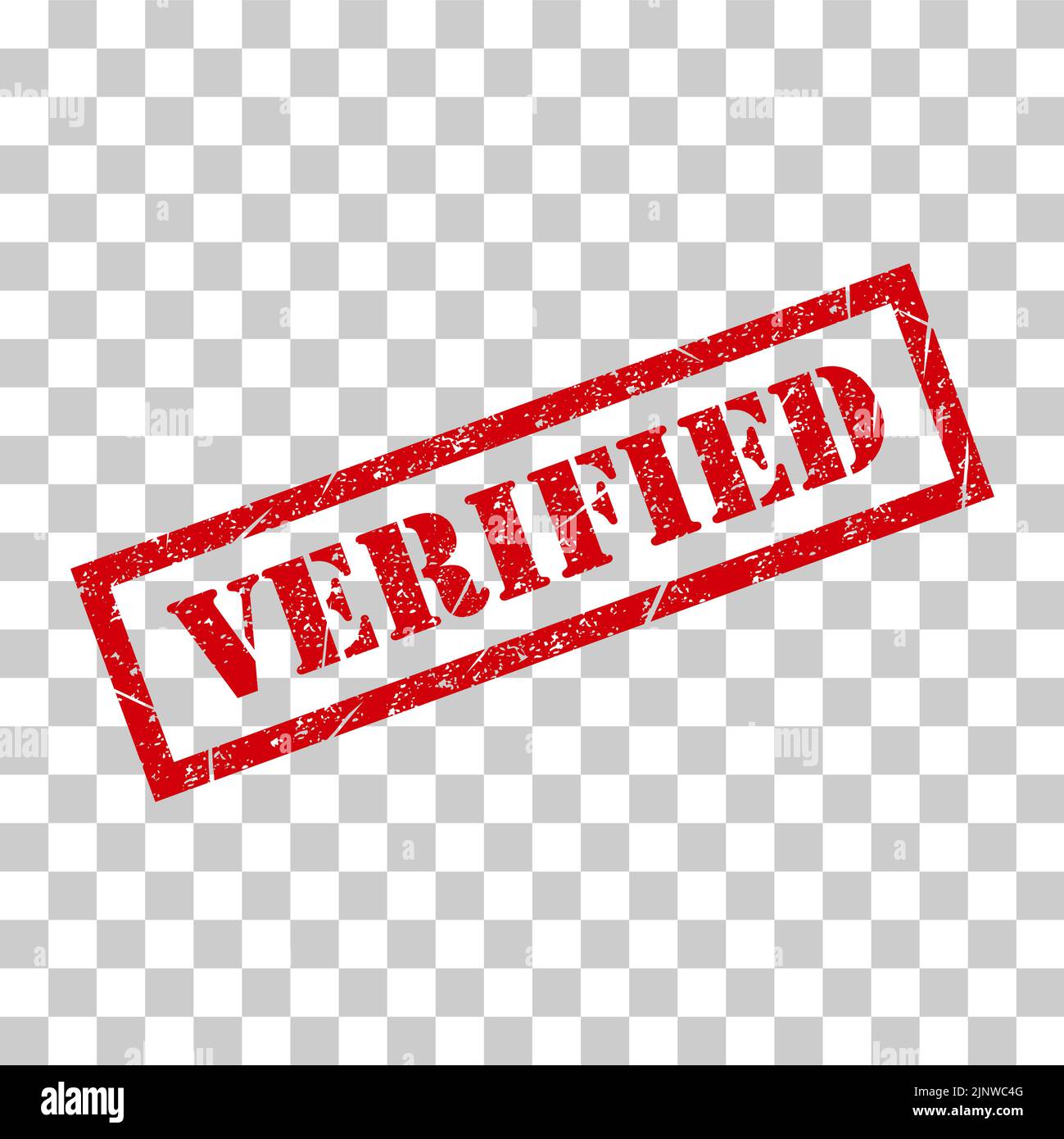 Verified stamp symbol, label sticker sign button, text banner vector illustration Stock Vector ...