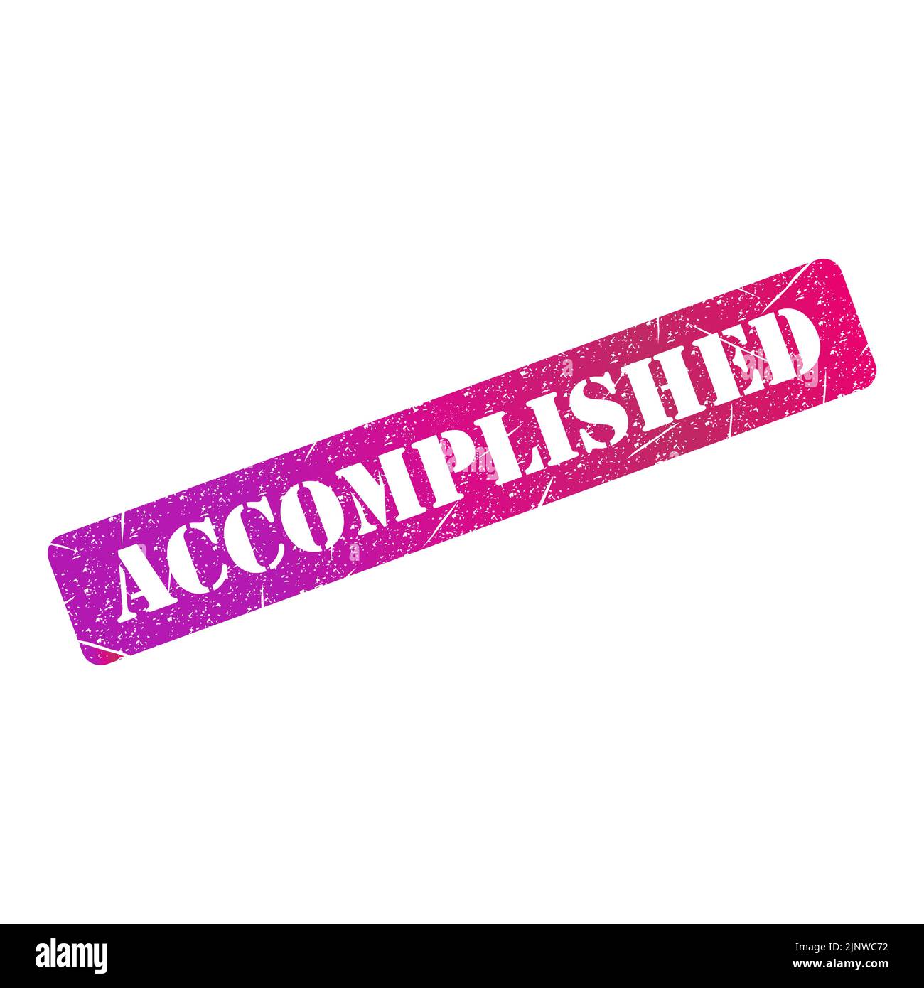 Accomplished stamp symbol, label sticker sign button, text banner ...