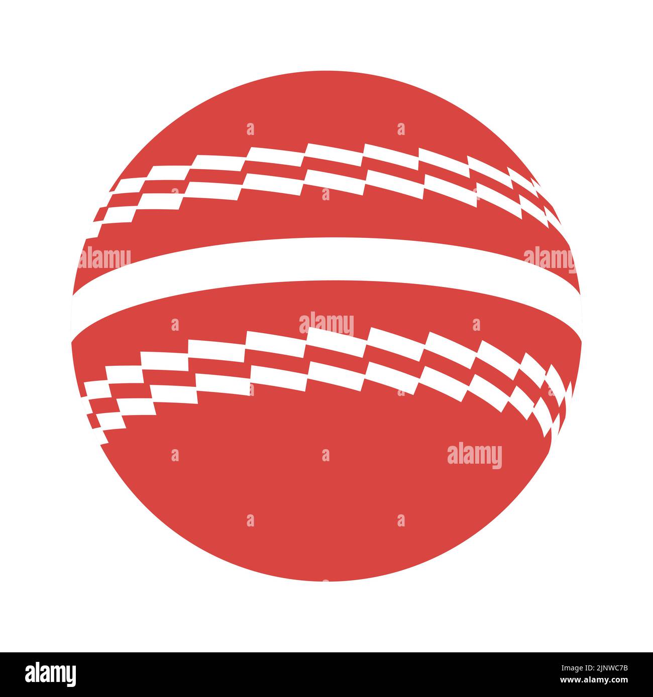 Cricket ball icon, equipment element closeup design, sport object ...