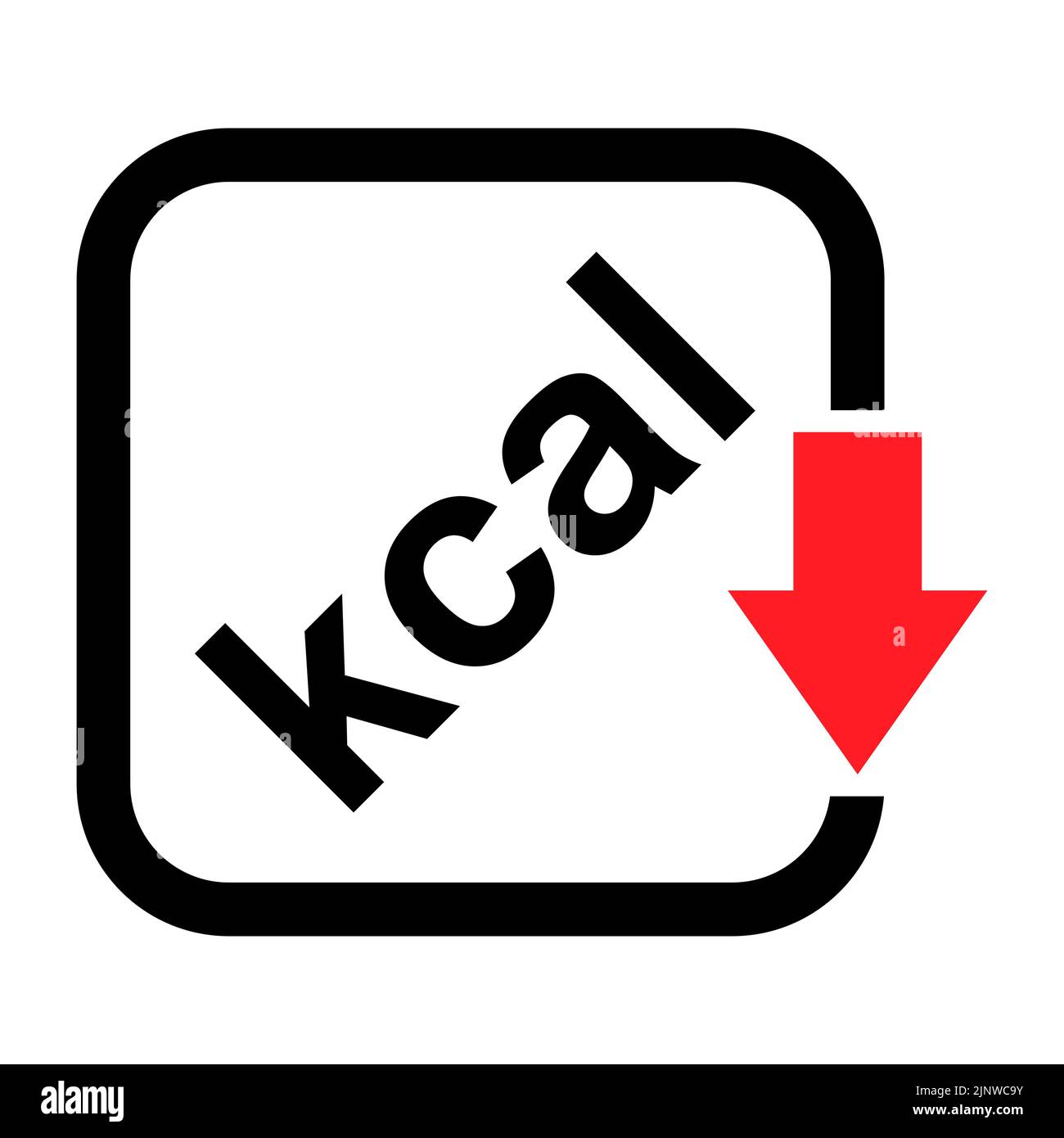 Calories Healthy Diet Icon Nutrition Food Low Sign Kcal Zero Web Vector Illustration Stock