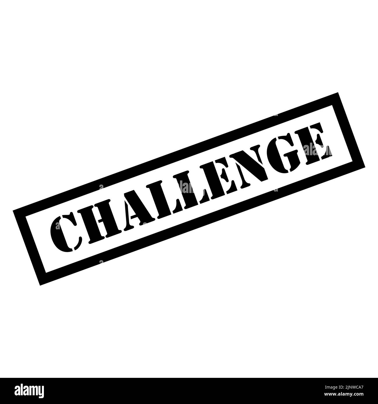 Challenge stamp symbol, label sticker sign button, text banner vector ...