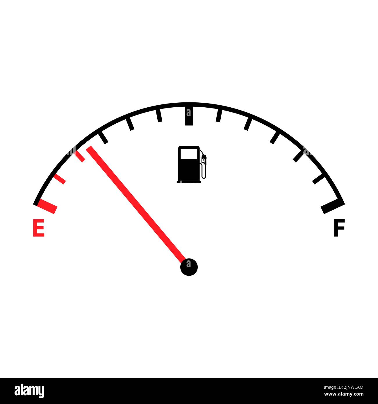 Fuel car indicator icon, gauge petrol automobile meter symbol, control ...