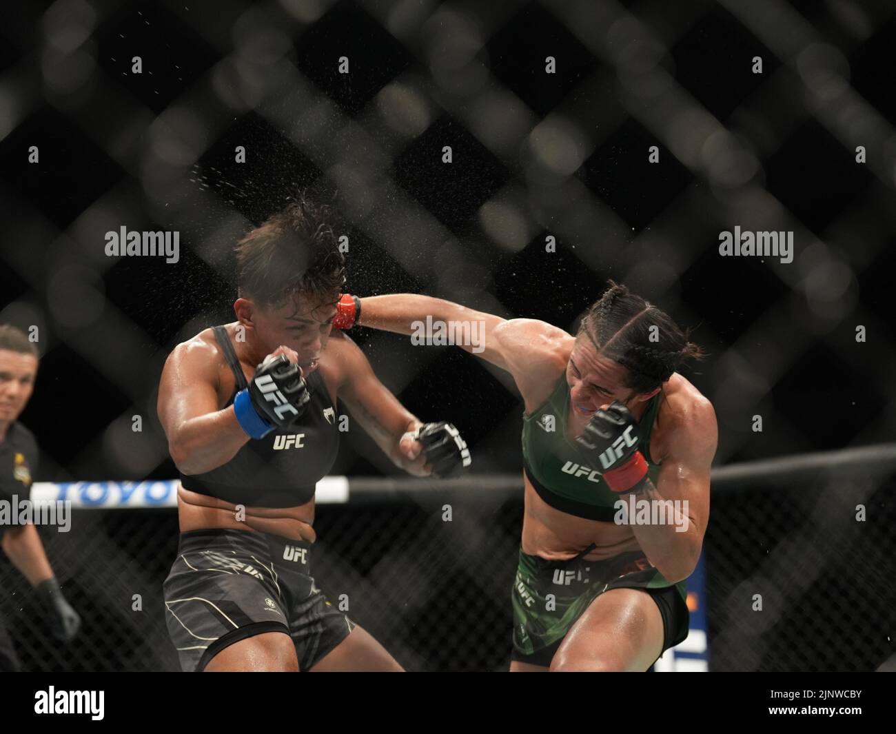 SAN DIEGO, CA - AUGUST 13: (R-L) Yazmin Jauregui punches Iasmin Lucindo ...