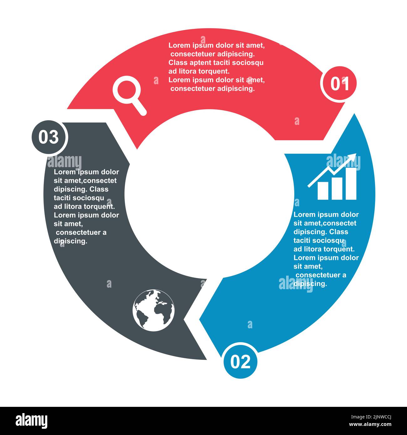 Chart infographic business template icon, pie circle diagram ...