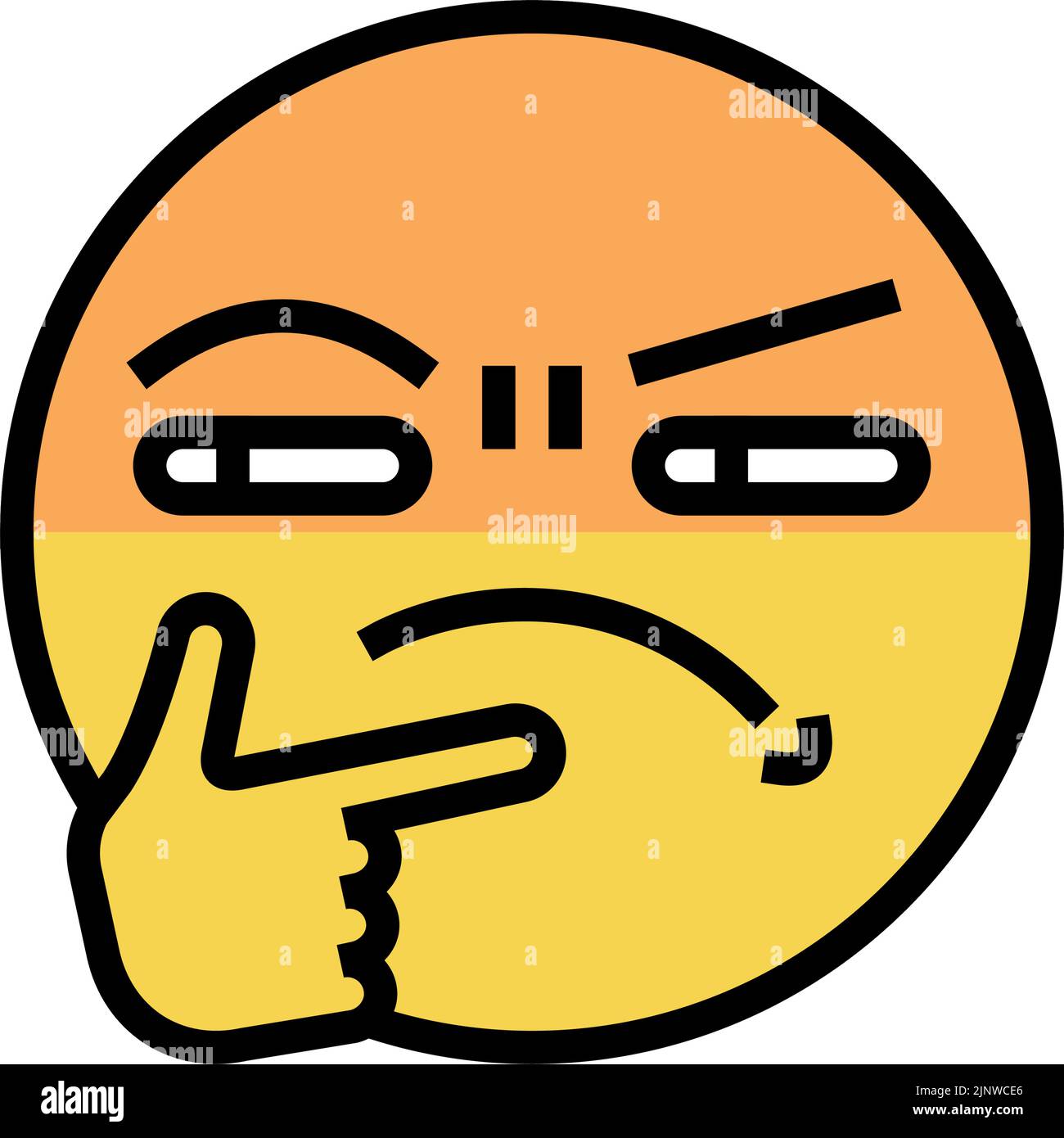confused emoji color icon vector illustration Stock Vector Image & Art ...