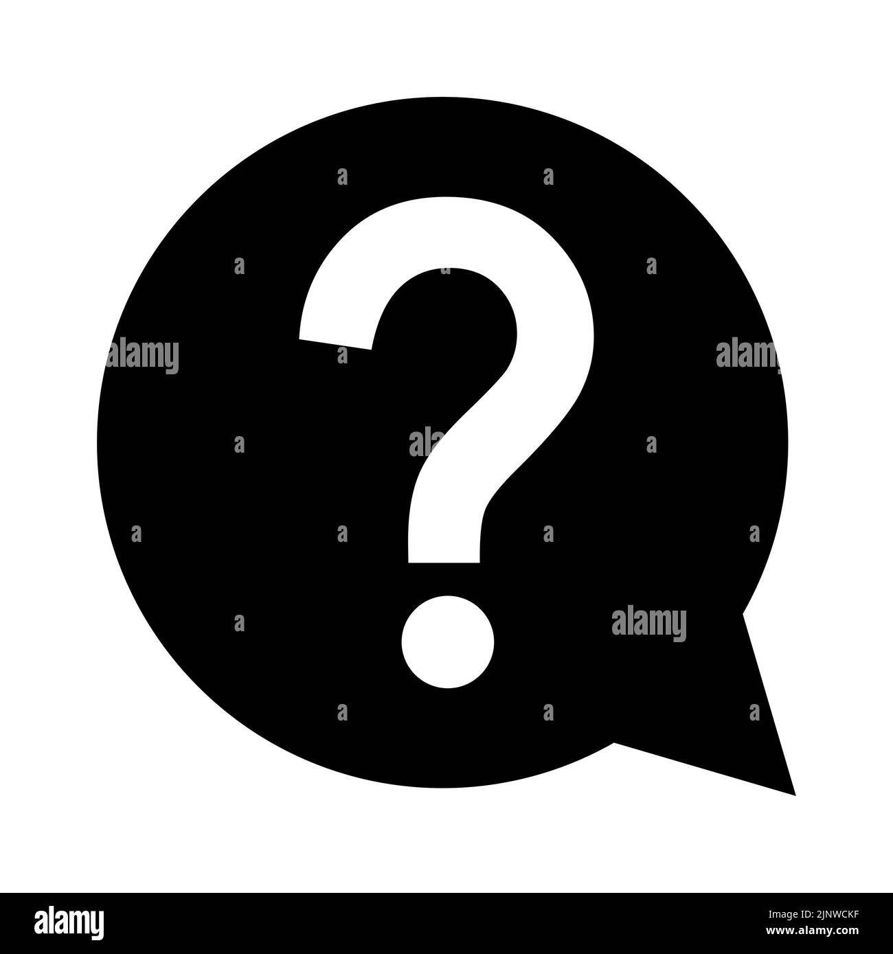 Question icon mark, help or ask bubble graphic symbol, web faq vector ...