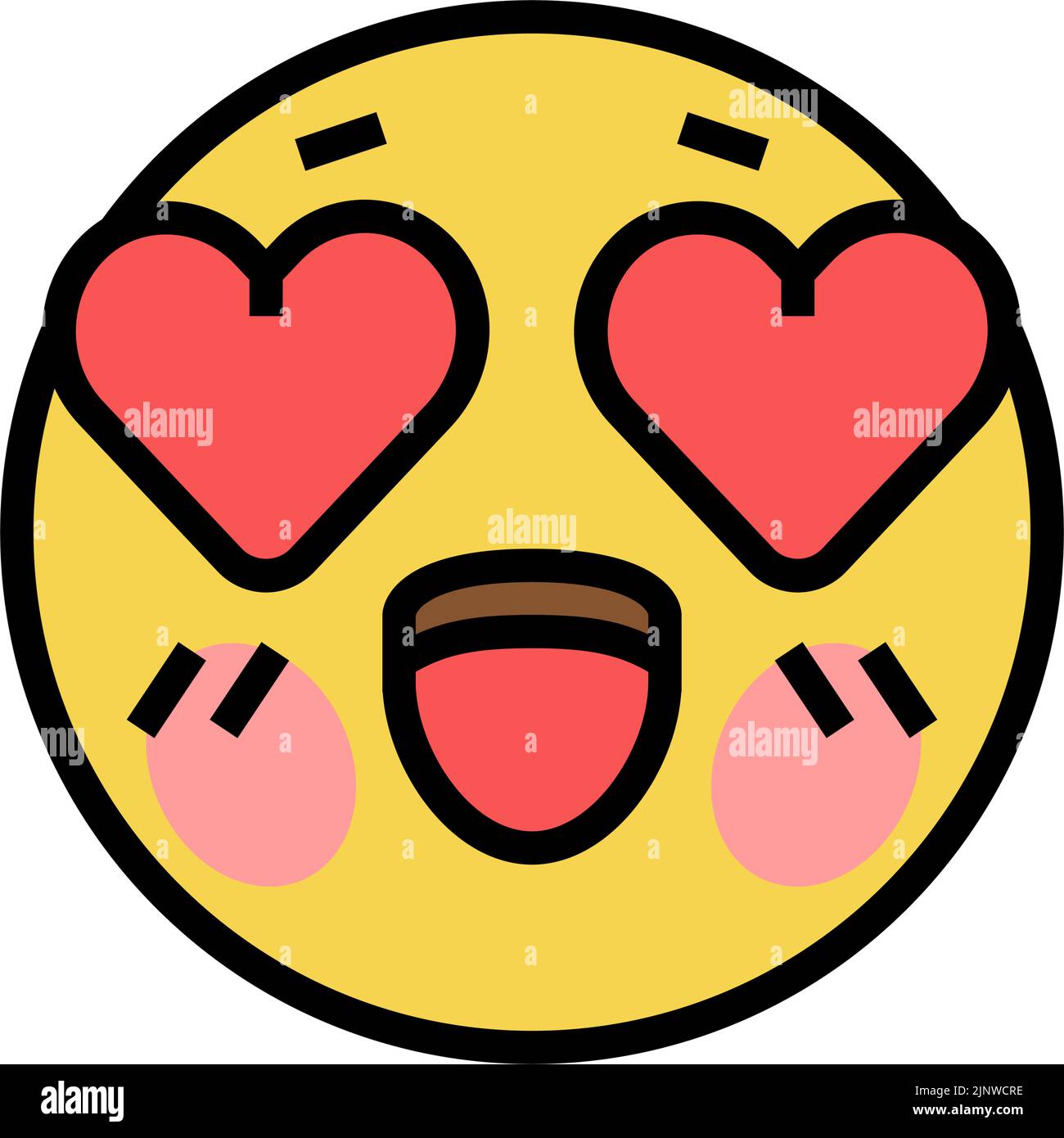 love emoji color icon vector illustration Stock Vector Image & Art - Alamy