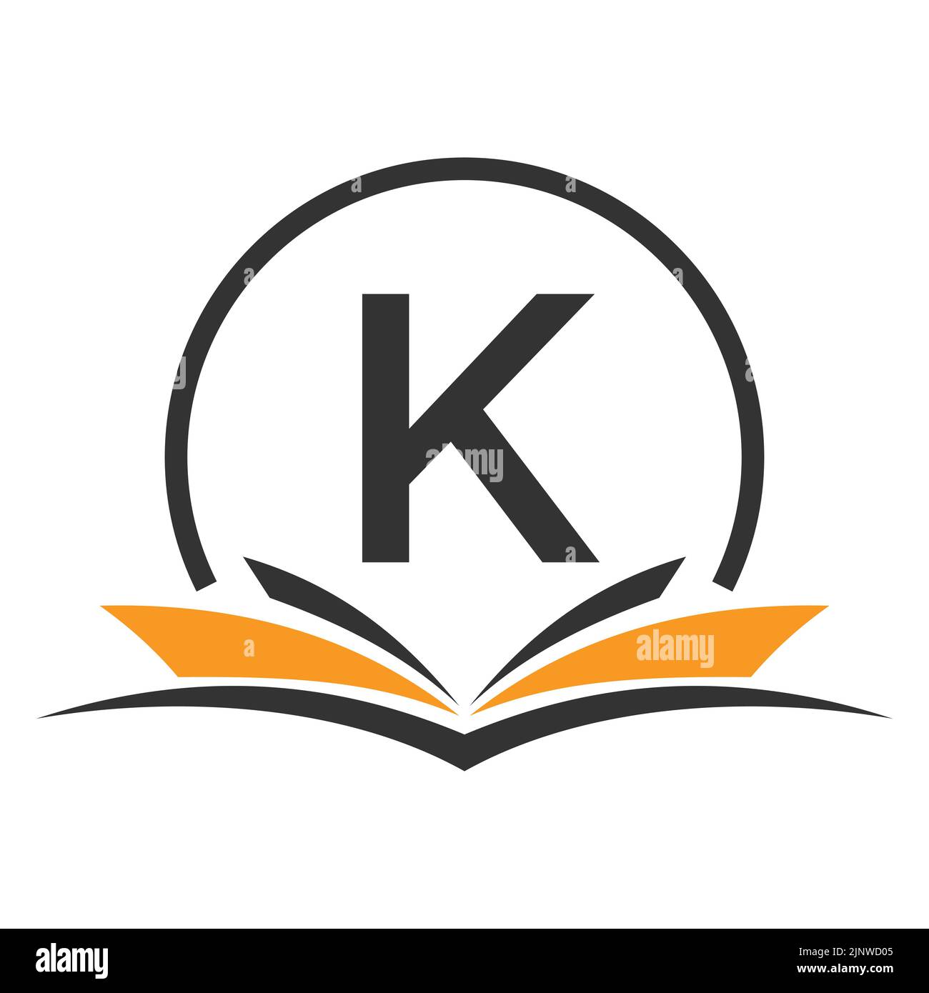 Letter K Education Logo Book Concept. Training Career Sign, University ...