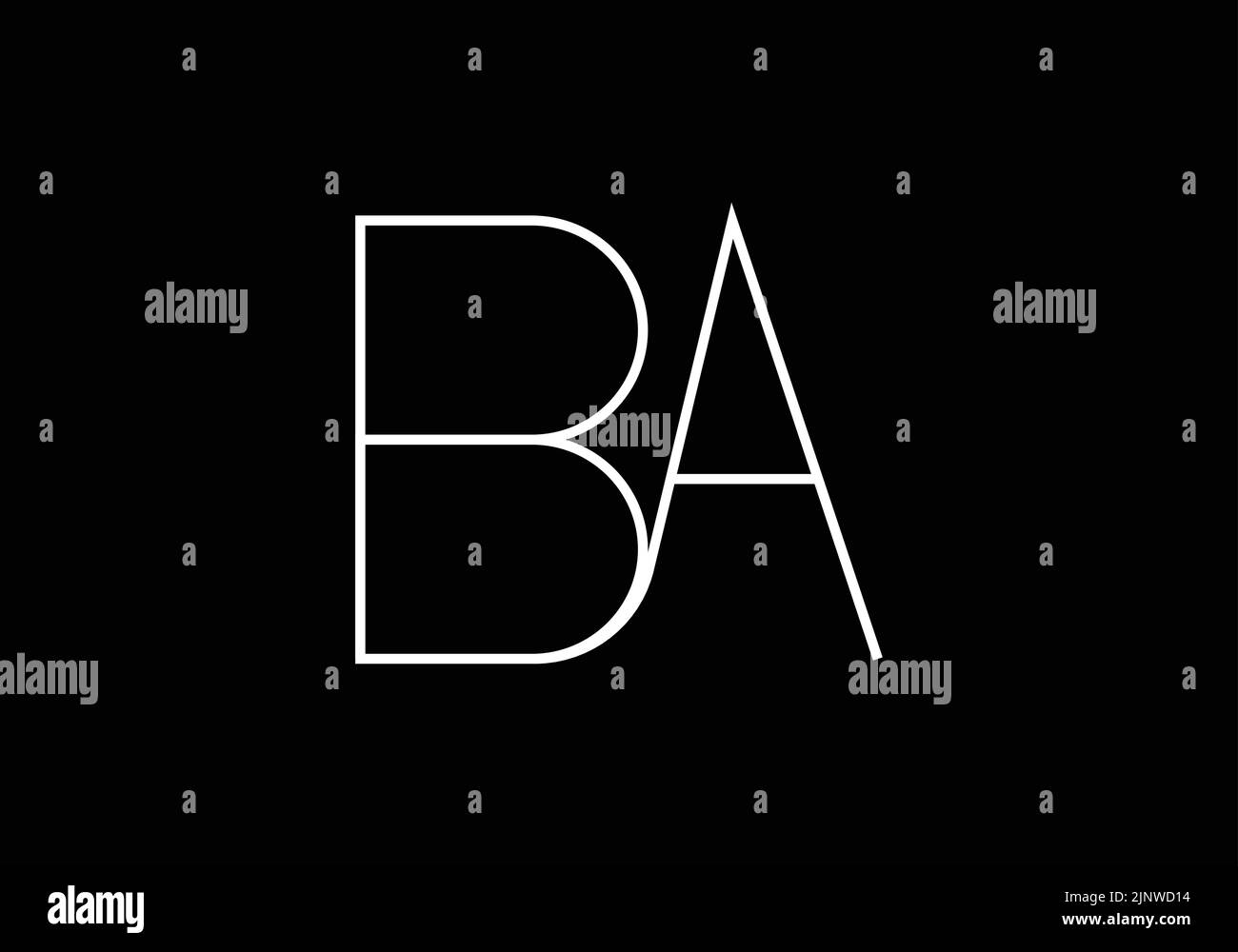 Abstract Alphabets Letters BA or AB Logo Stock Vector Image & Art - Alamy