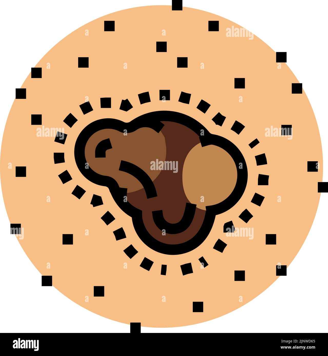 changing size chape color mole melanoma color icon vector illustration ...