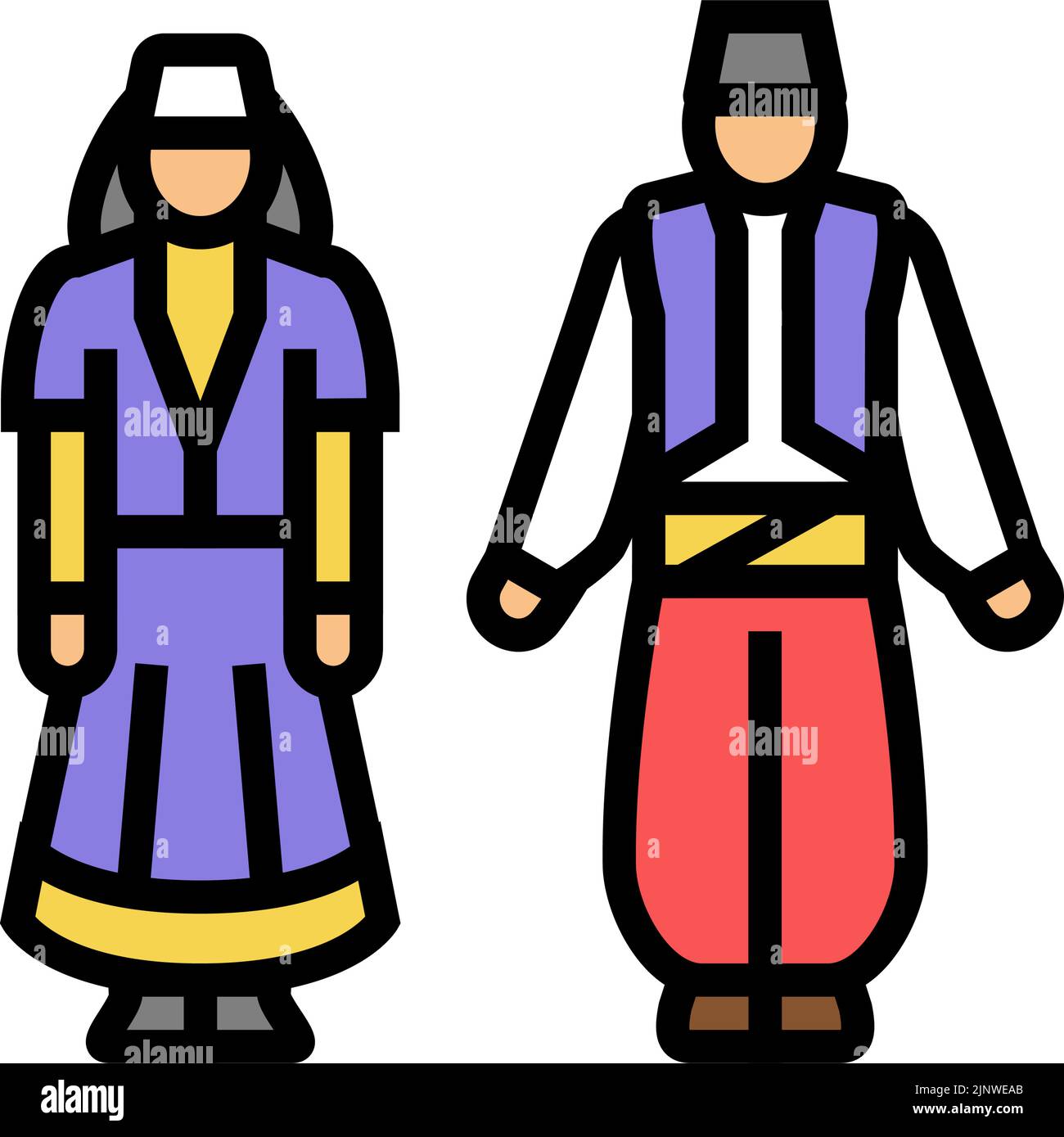 turkey national clothes color icon vector illustration Stock Vector ...
