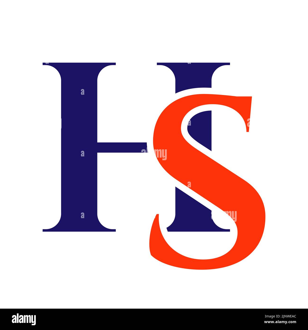 Initial letter SH, HS logo design template. Monogram Letter HS luxury ...