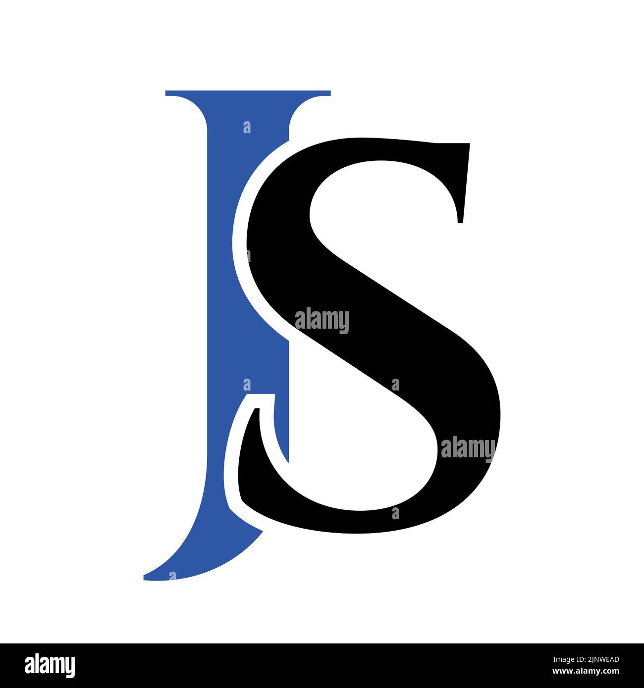 Initial letter SJ, JS logo design template. Monogram Letter SJ luxury ...