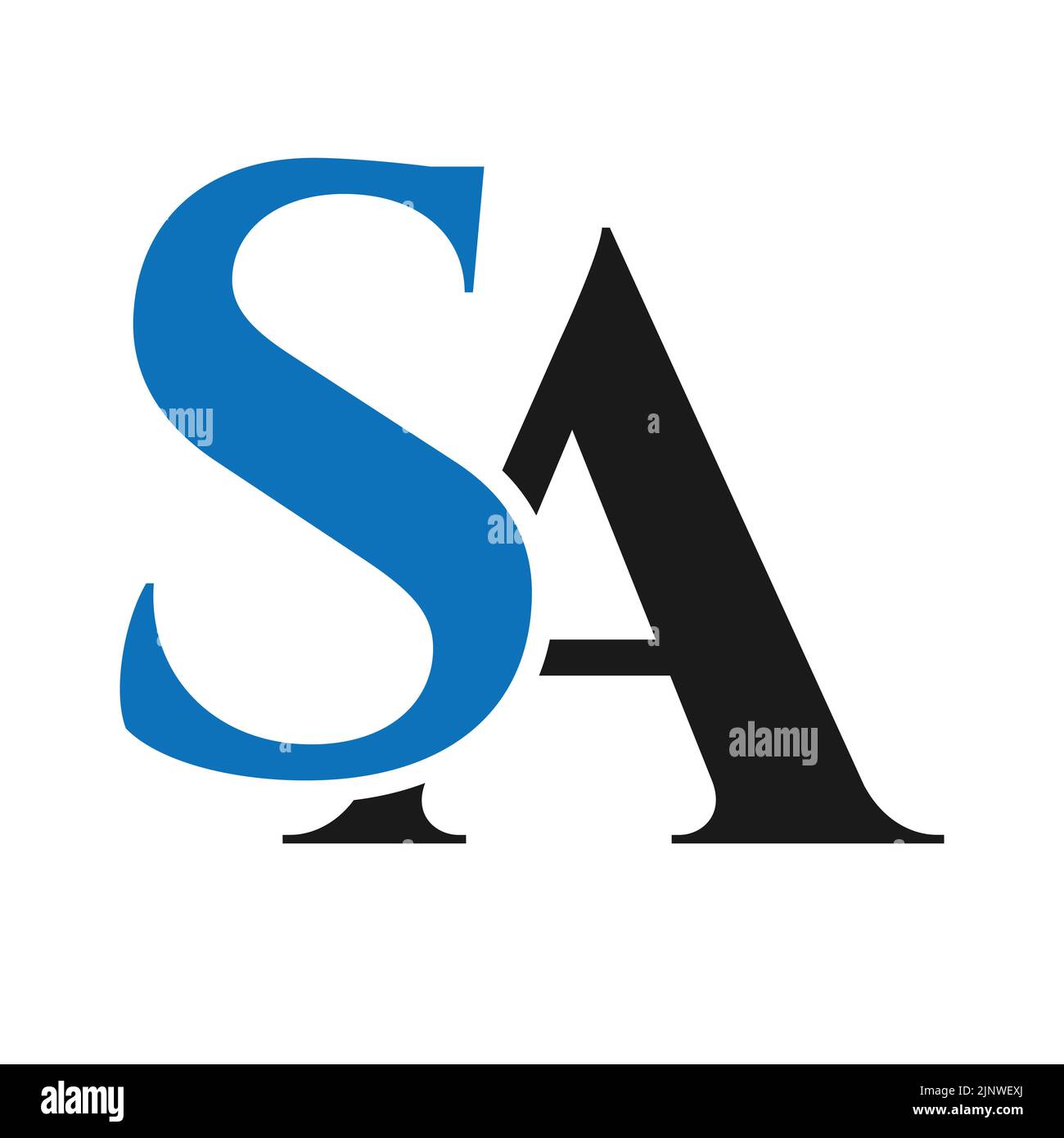 Initial letter SA, AS logo design template. Monogram Letter SA luxury ...