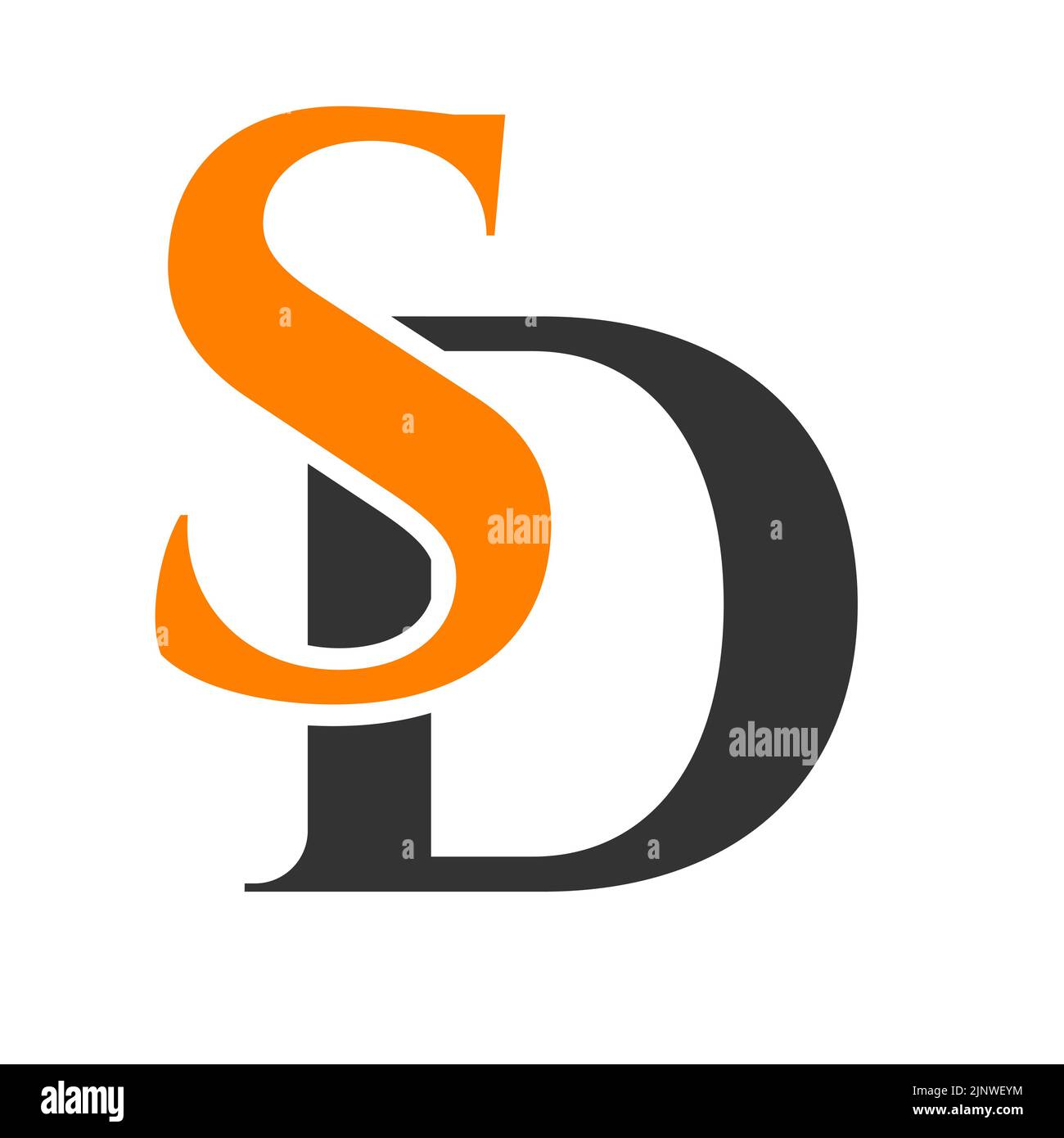 Initial letter SD, DS logo design template. Monogram Letter DS luxury logo design vector ...