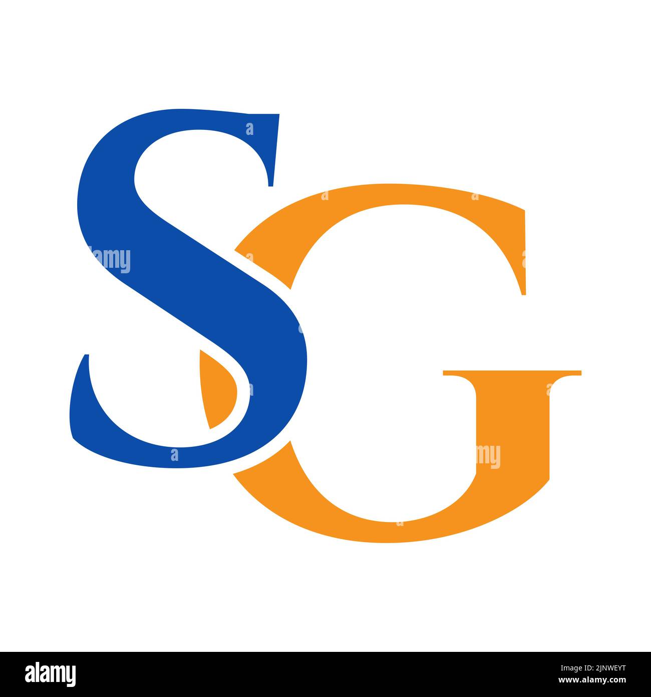 Initial letter SG, GS logo design template. Monogram Letter SG luxury ...