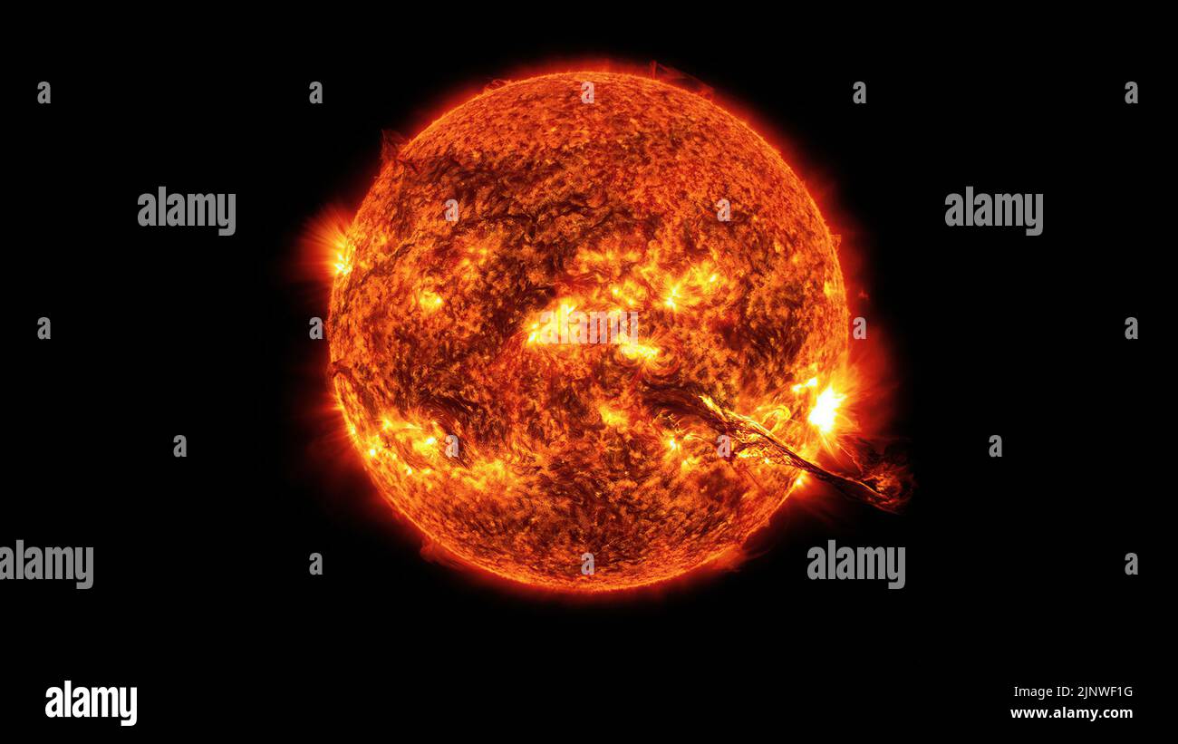 The Sun. Solar surface violent activity. Elements of this image were ...