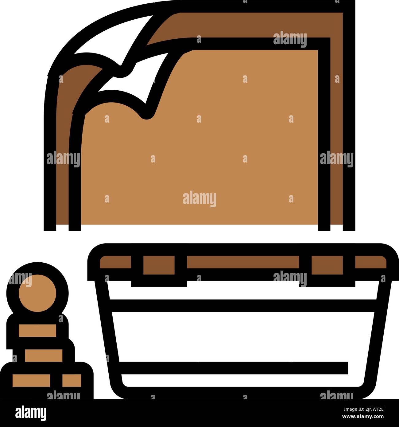 plastic container color icon vector illustration Stock Vector Image ...