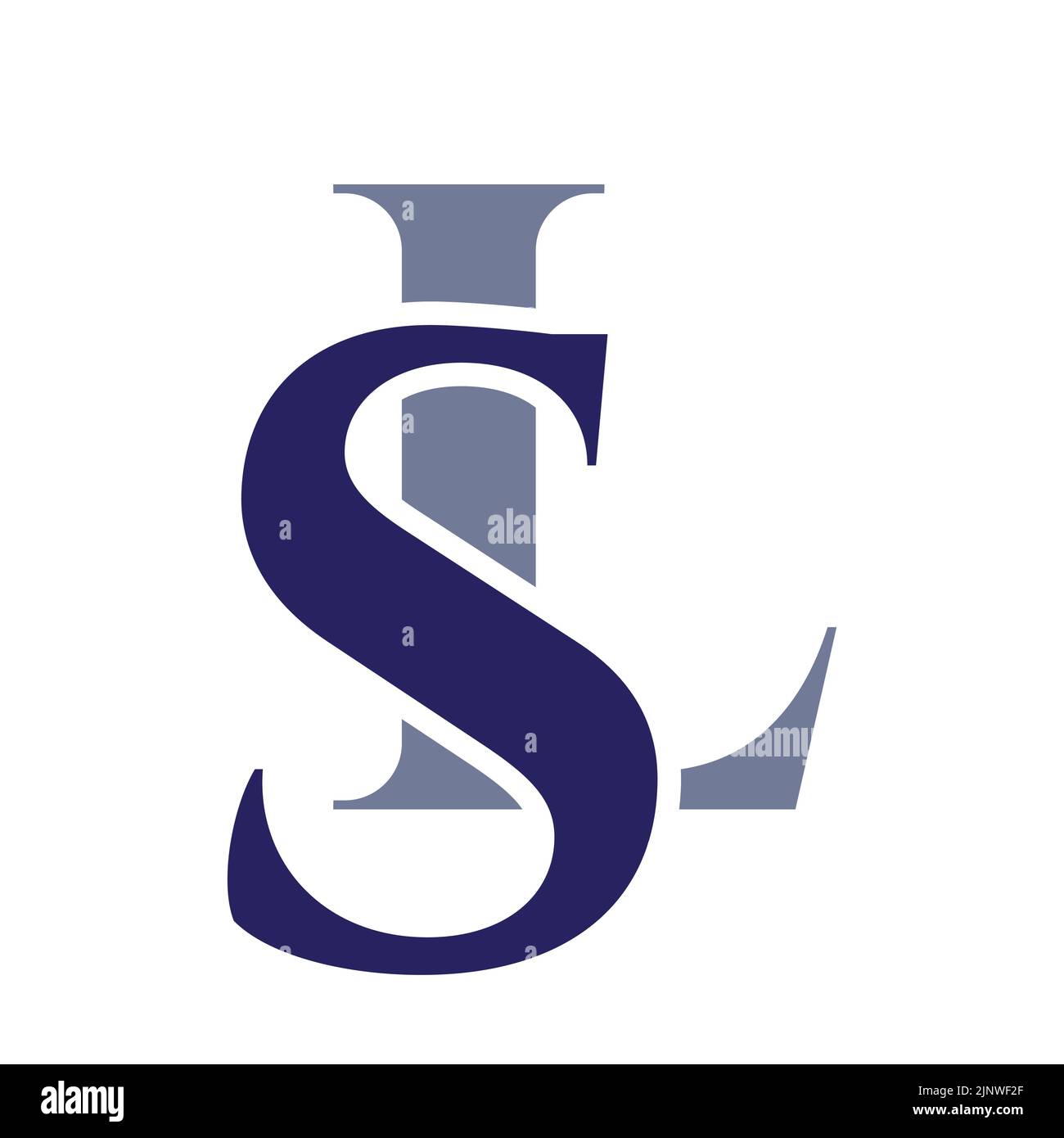 Initial letter SL, LS logo design template. Monogram Letter LS luxury ...