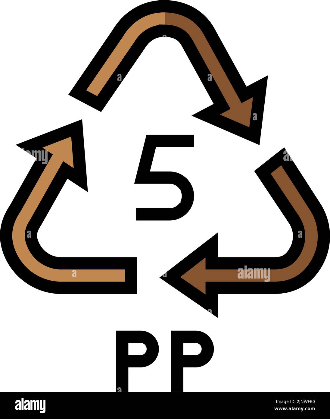pp recycling plastic product color icon vector illustration Stock ...