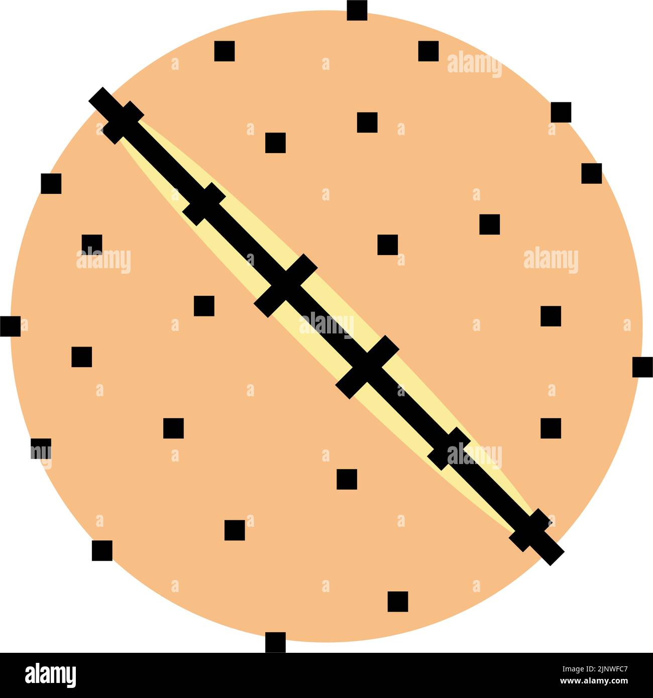 normal line scar color icon vector illustration Stock Vector Image ...