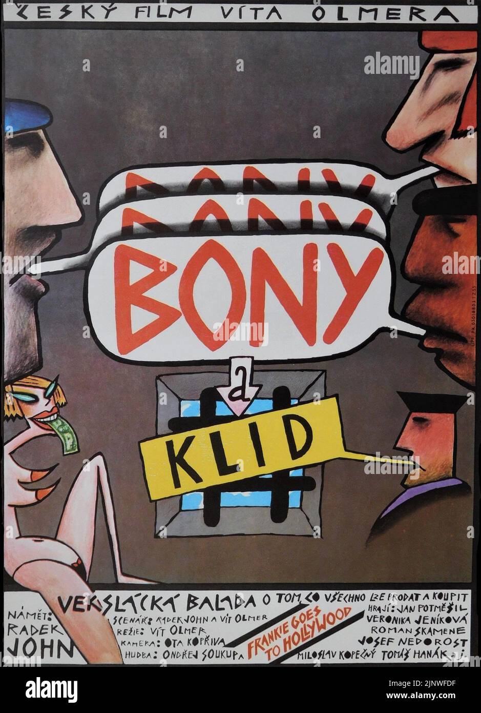 Czech Poster for JAN POTMESIL and VERONIKA JENIKOVA in BONY A KLID 1988 ...