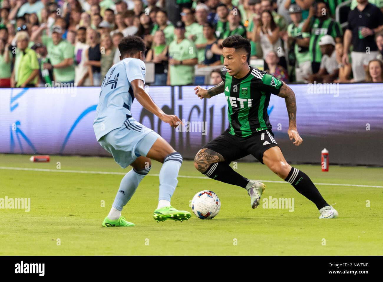 AUSTIN, TX - AUGUST 13: Austin FC forward SebastiÃ¡n Driussi (7 ...