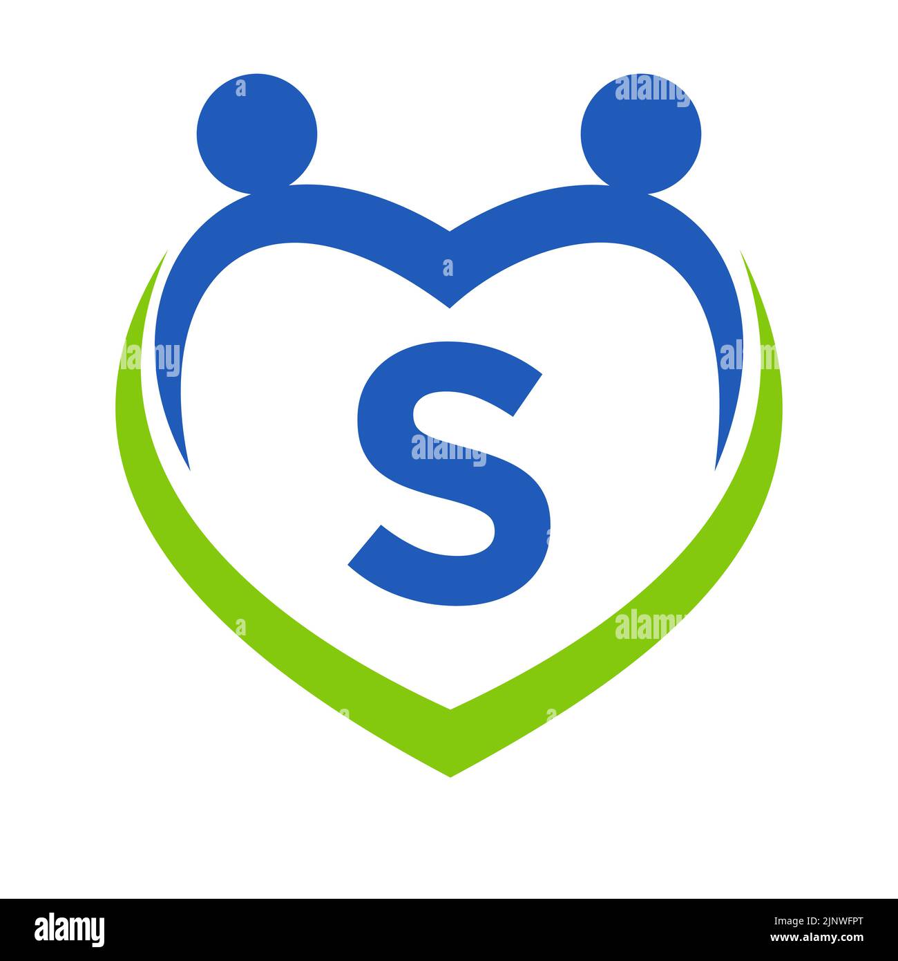 Health Care Sign On Letter S Template. Unity and Teamwork Logo Design ...