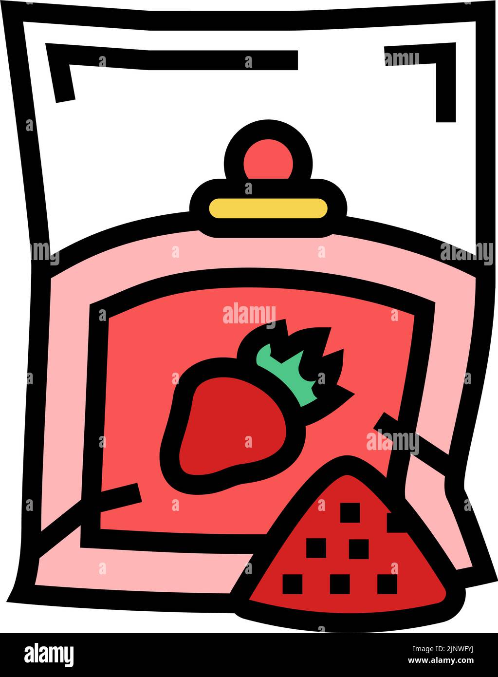 dried strawberries color icon vector illustration Stock Vector Image ...