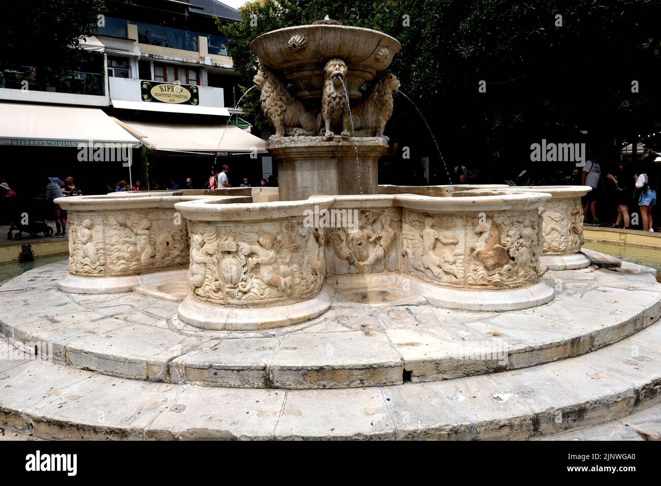 The Morosini Fountain in Heraklion Crete Greece Stock Photo - Alamy