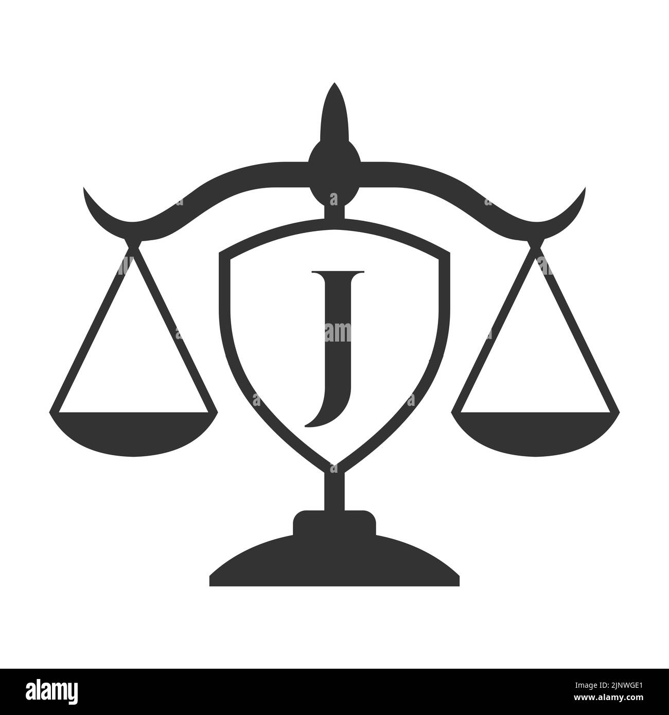Law Firm Logo Design On Letter J with Shield Sign. Law Logo, Lawyer And ...