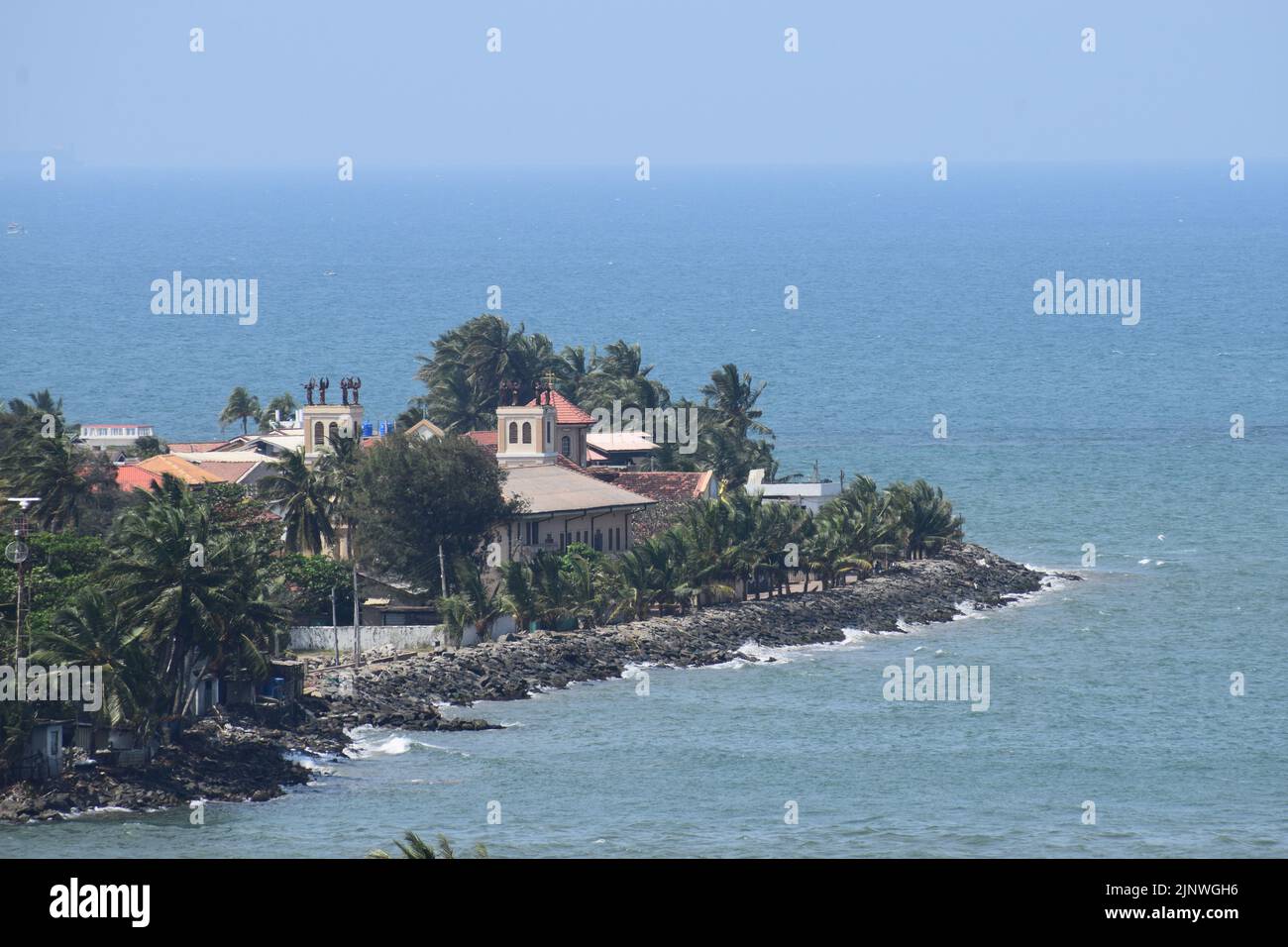 Aerial landscape small church island hi-res stock photography and ...