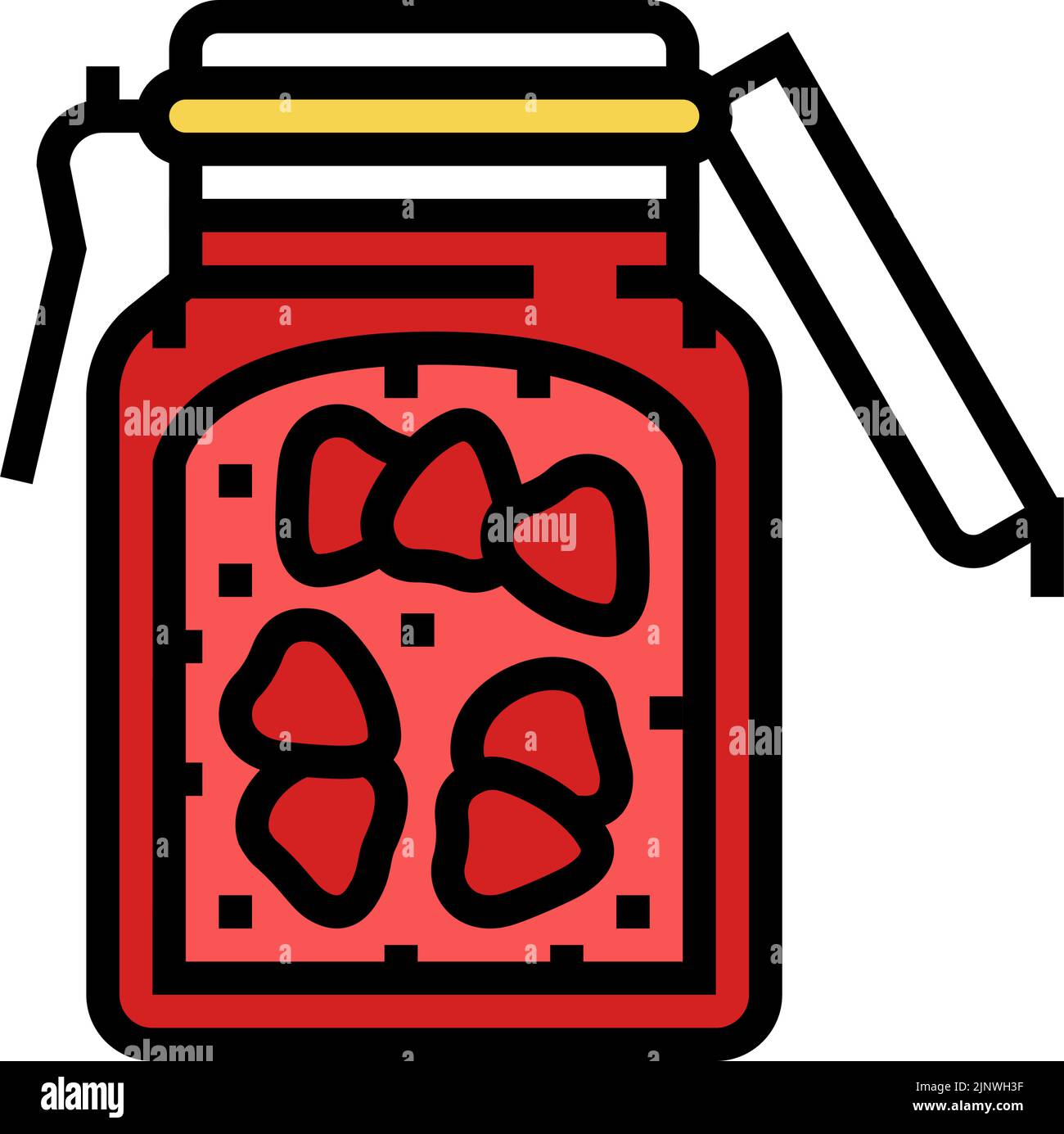strawberry jam color icon vector illustration Stock Vector Image & Art ...