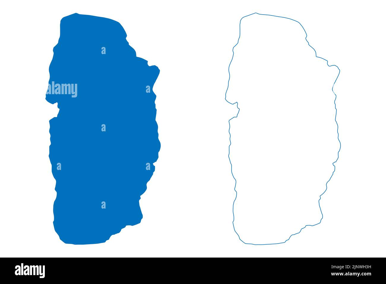 Lake Ohrid (Republic of Albania, Republic of North Macedonia) map ...