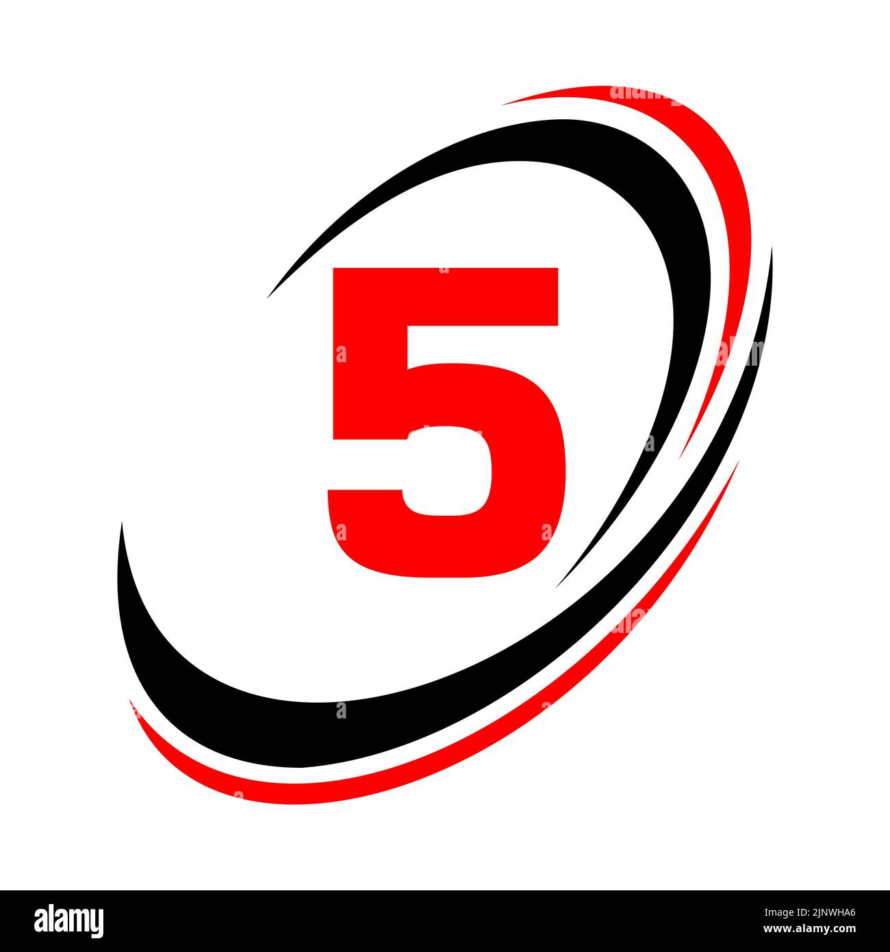 Initial Letter 5 Logo Company Name Simple and Modern Logotype Design ...