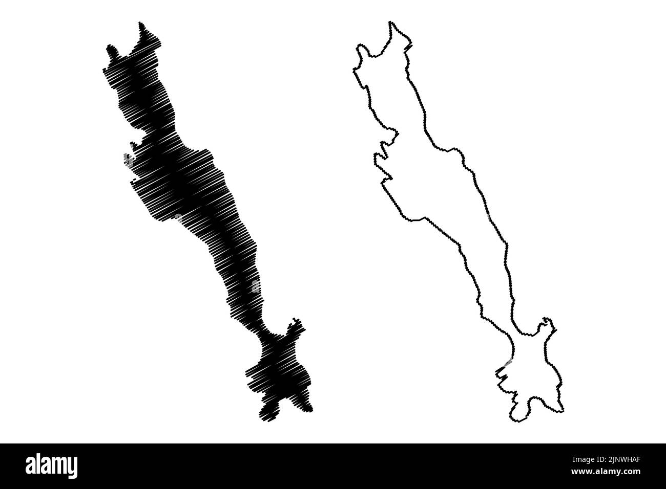 Possession island (Republic of Namibia) map vector illustration ...