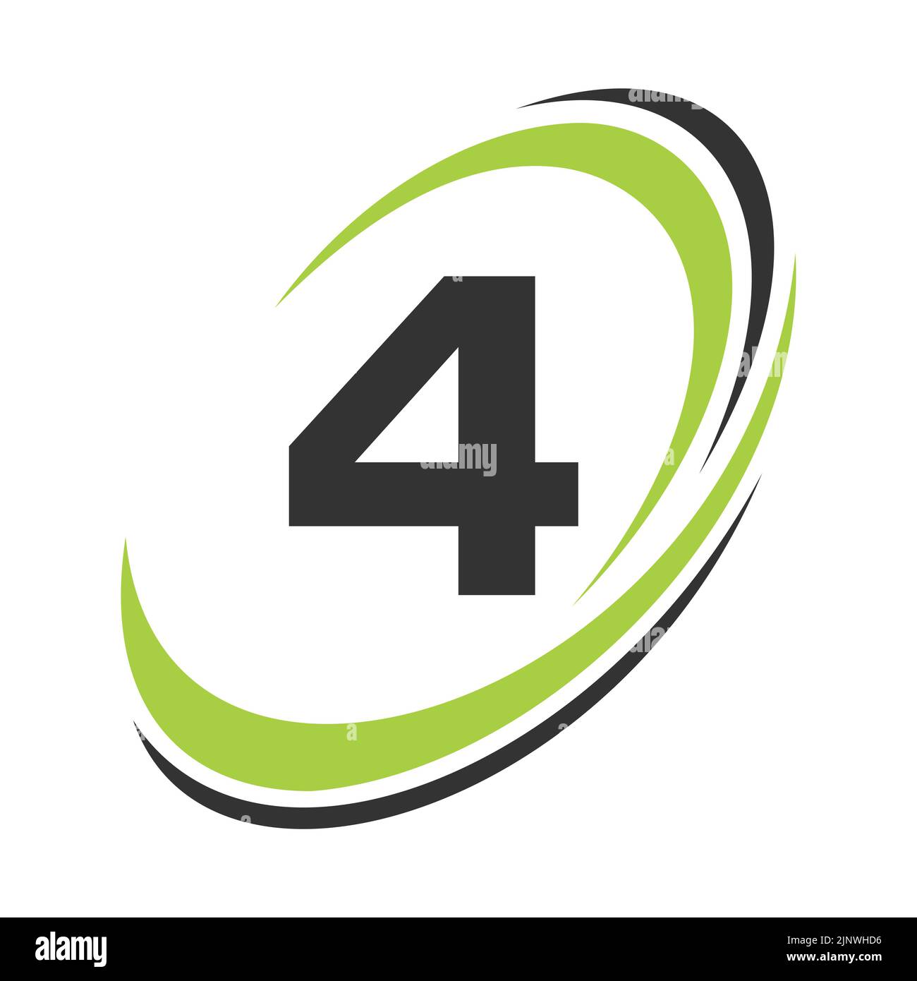 Initial Letter 4 Logo Company Name Simple and Modern Logotype Design ...