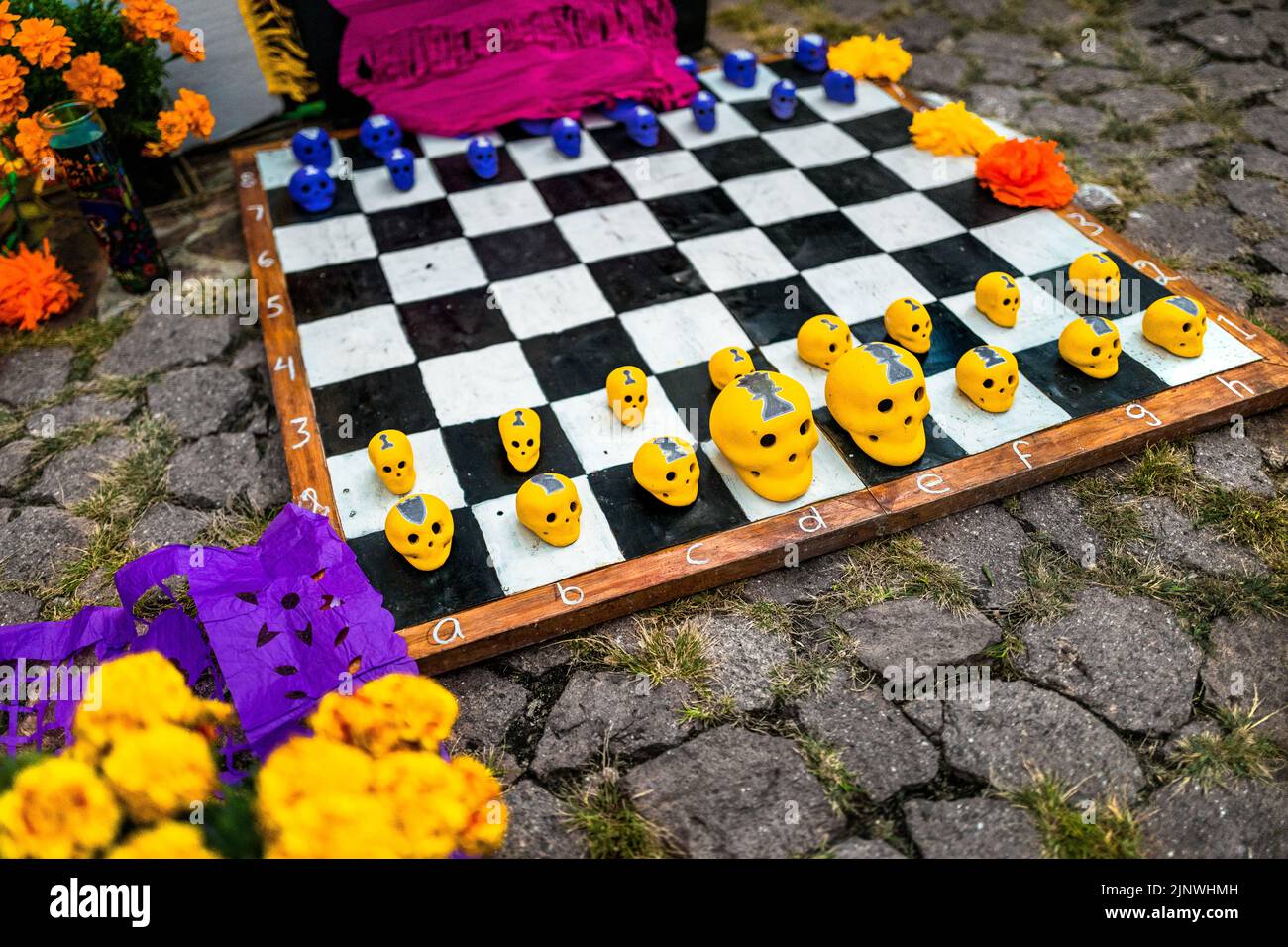 Skull chess set hi-res stock photography and images - Alamy