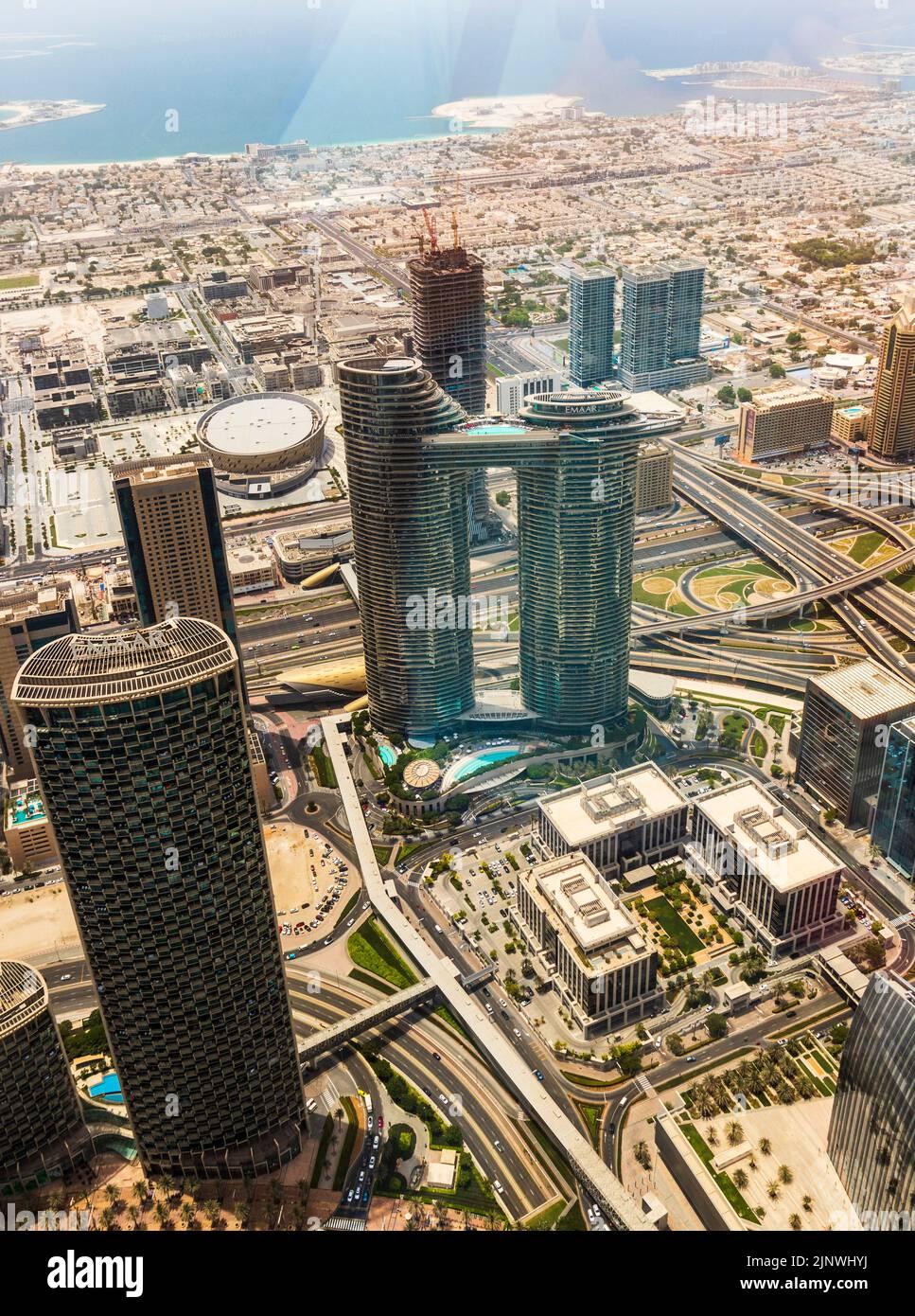 Dubai, UAE - 07.18.2021 - Areal view of Address Sky view hotel Stock ...