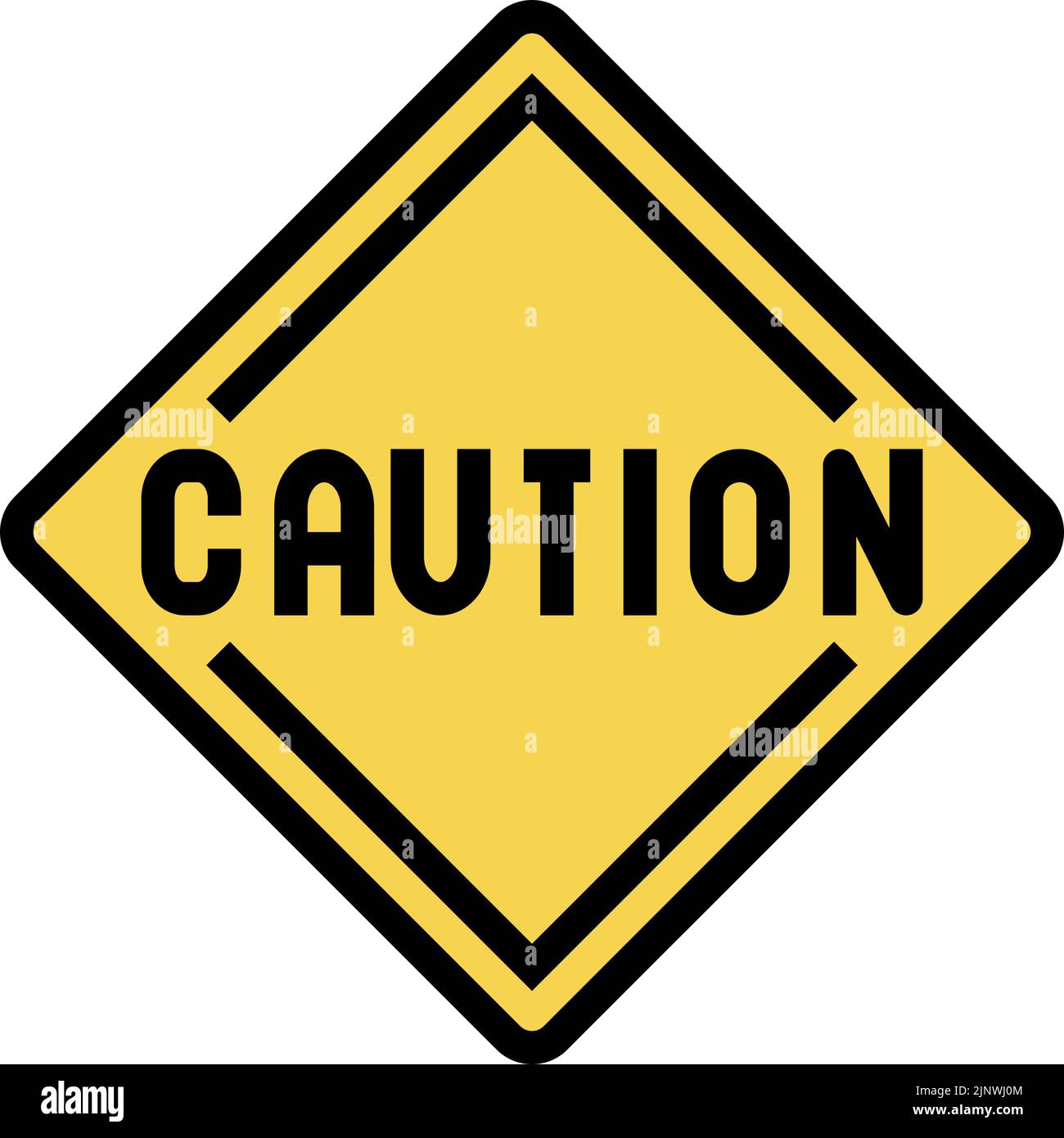 caution road sign color icon vector illustration Stock Vector Image ...