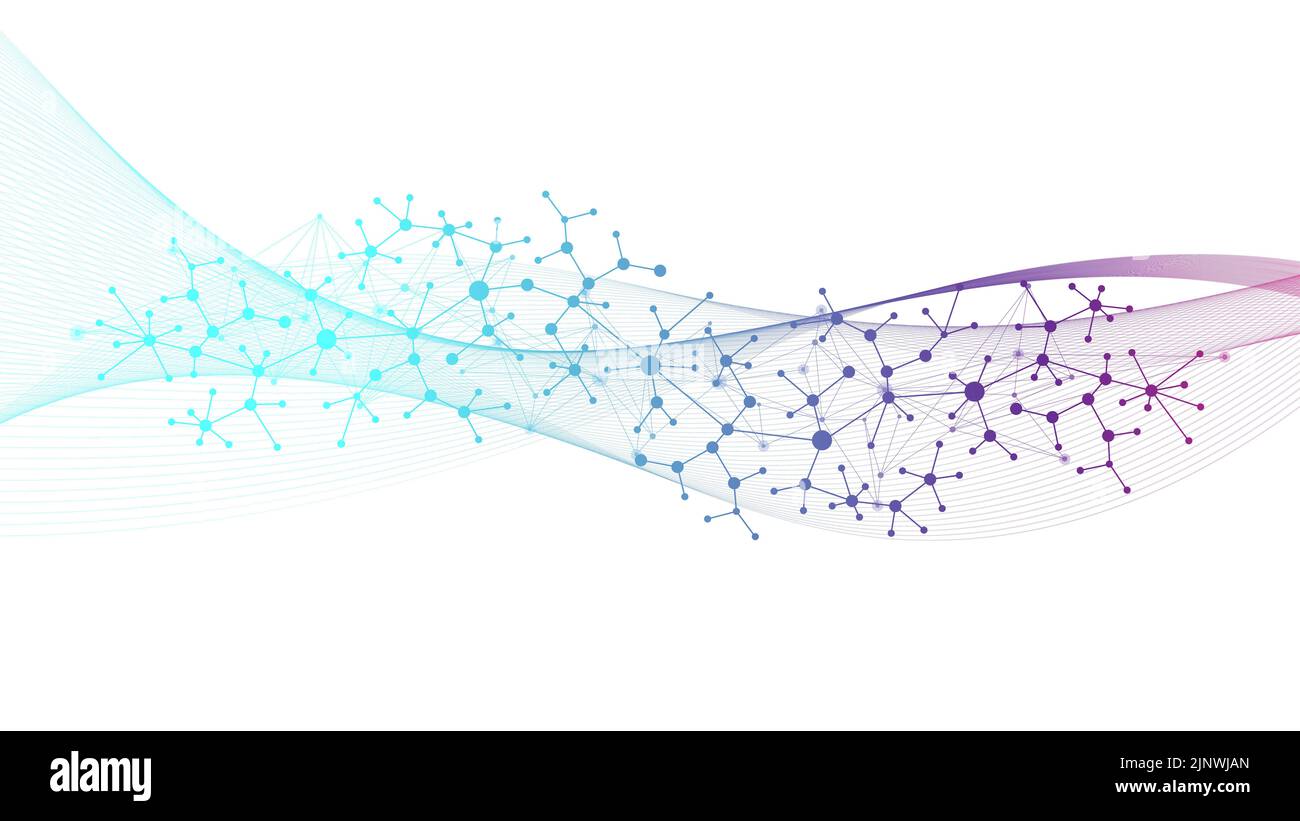 Scientific illustration genetic engineering, DNA helix, DNA strand ...