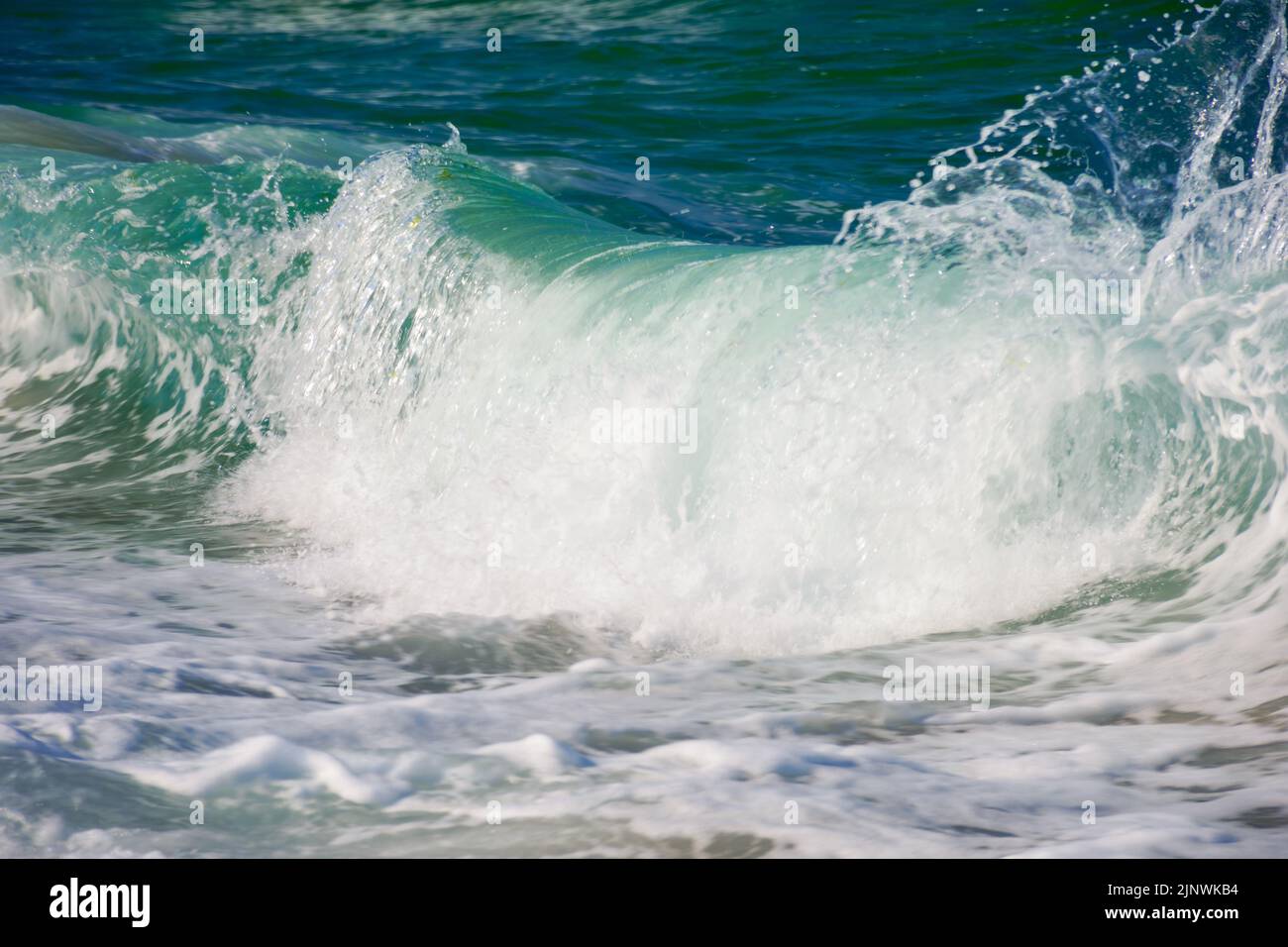 wave rushing in the shore. nature background at the sea in evening ...