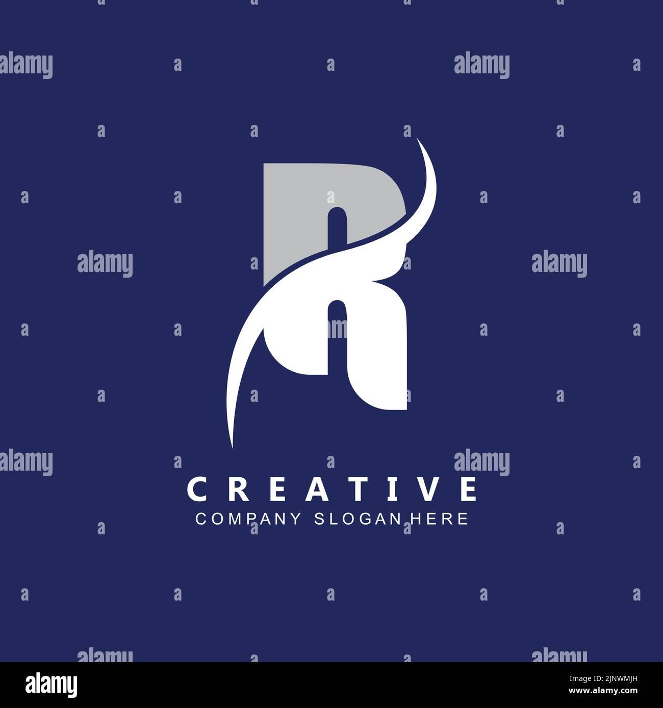 R Letter Arrow vector illustration icon Logo Template design Stock ...