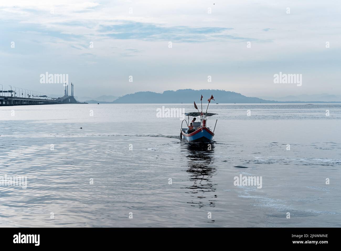 Sunrise shoot under the Penang Bridge. Penang bridges are crossings ...