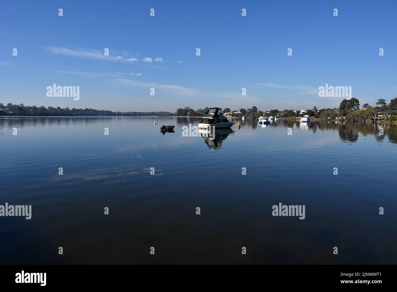 Reflection in the swan river at Applecross Perth Western Australia ...