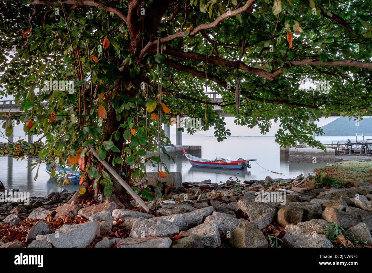 Sunrise shoot under the Penang Bridge. Penang bridges are crossings ...