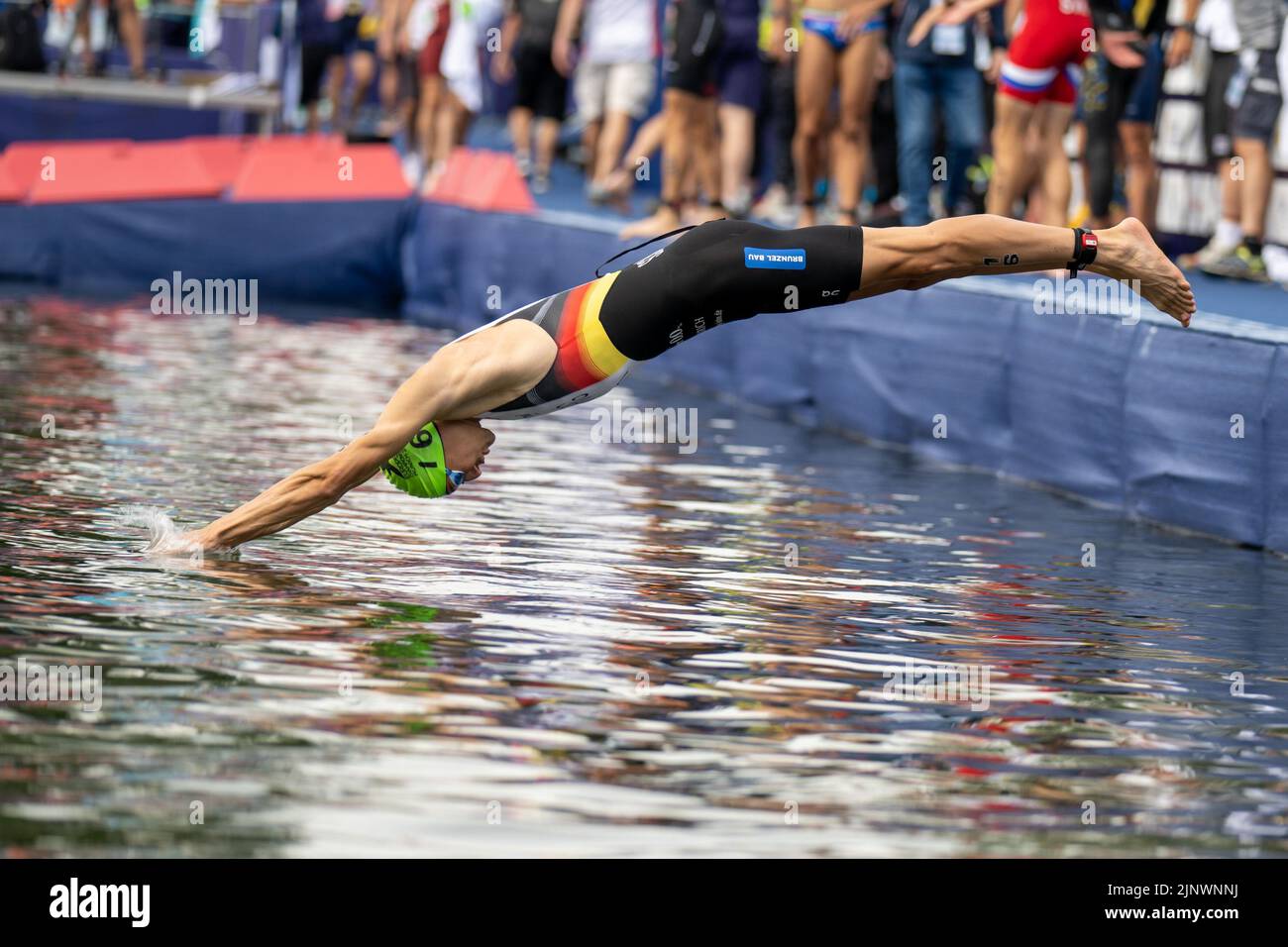 Munich, Germany. 13th Aug, 2022. European Championships, Triathlon, 1.5 ...